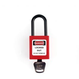 Red Nylon LOTO Padlock Saudi Arabia KSA